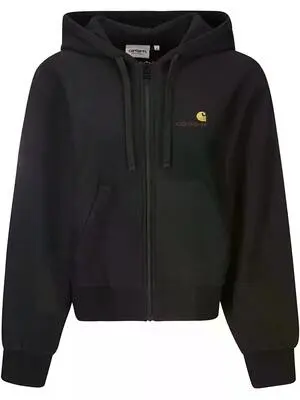Carhartt Work In Progress American Script Zip-up Hoodie - Black