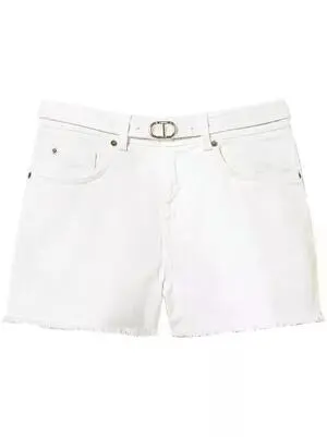 Twinset Raw Edge Hem Shorts For Women