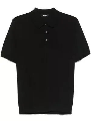 ERALDO Knitted Polo Shirt - Black