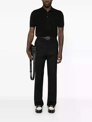 ERALDO Knitted Polo Shirt - Black