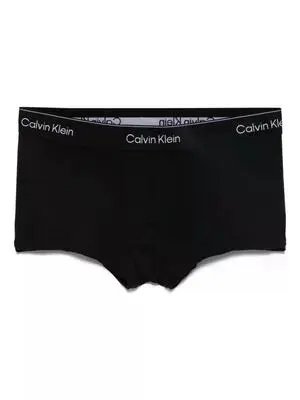 Calvin Klein Logo-waistband Briefs - Black
