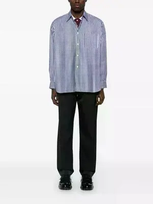 Comme Des Garçons Striped Shirt - Blue