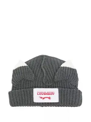 CHARLES JEFFREY Ears-detailed Beanie - Grey