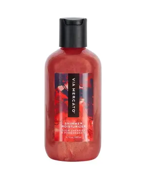 EUROPEAN SOAPS Via Mercato Bella Shimmer Moisturizer - No. 2 Sour Cherry  Pomegranate