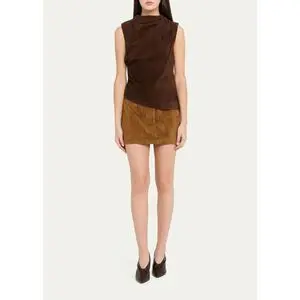 AEXAE Suede Mini Skirt