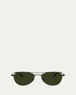 Oliver Spencer Oliver Peoples Aero II Aviator Sunglasses Black1