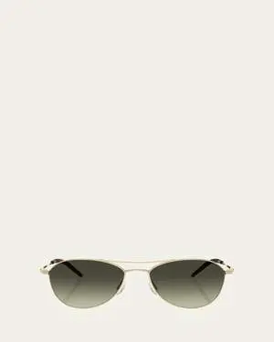 Oliver Spencer Aero Ii Aviator Sunglasses - Gold