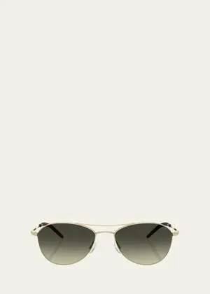 Oliver Spencer Aero Ii Aviator Sunglasses - Gold
