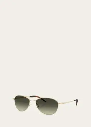 Oliver Spencer Aero Ii Aviator Sunglasses - Gold