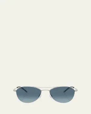 Oliver Spencer Aero Ii Aviator Sunglasses - Silver