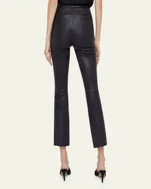 L'Agence Ketra Baby Bootcut Leather Trousers