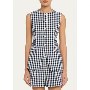 Veronica Beard Haina Gingham Shorts