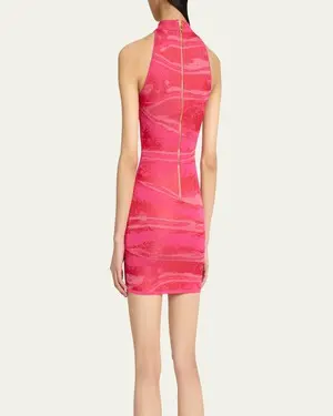 Balmain Printed Mini Body-con Dress