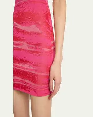 Balmain Printed Mini Body-con Dress
