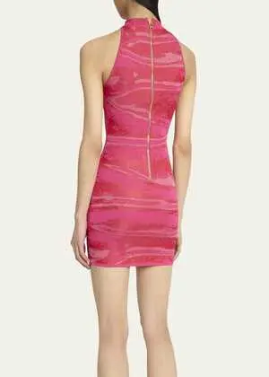 Balmain Printed Mini Body-con Dress