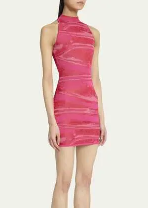 Balmain Printed Mini Body-con Dress