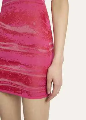 Balmain Printed Mini Body-con Dress