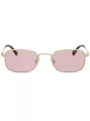 Miu Miu Rectangle-frame Sunglasses - Gold