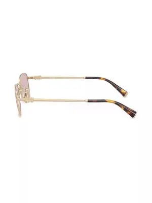 Miu Miu Rectangle-frame Sunglasses - Gold