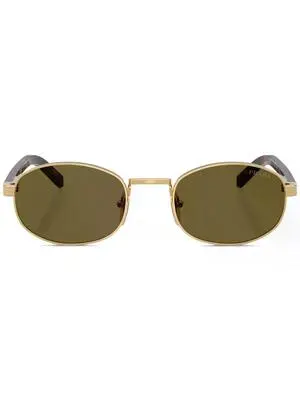 Prada Oval-frame Sunglasses - Gold