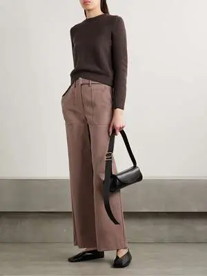 Theory Belted Straight-leg Twill Pants