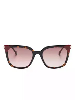 Carolina Herrera Square Frame Sunglasses - Brown