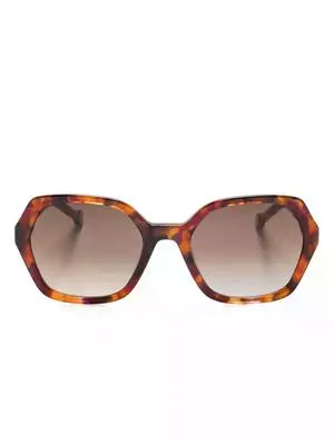 Carolina Herrera 0298 Octagon Sunglasses - Brown
