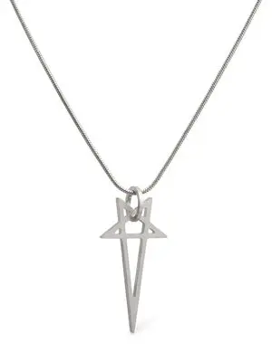 Rick Owens RICK OWENS Pentagram Charm Necklace - Palladio