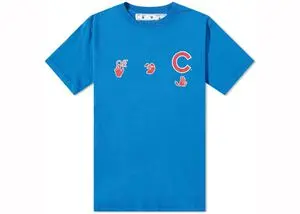 Off-White X Mlb X Chicago Cubs Short Sleeve T-shirt - Blue