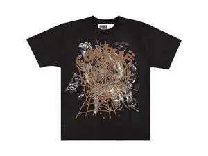 SP5DER X Travis Scott Cactus Jack Airbrush T-shirt - Black