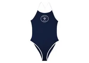 SPORTY & RICH Eden Crest One Piece - Navy Blue/white