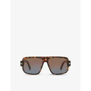 TOM FORD Pilot-frame Acetate Sunglasses - Brown