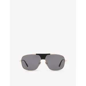 TOM FORD Aviator-frame Metal Sunglasses - Gold