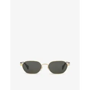 Gucci Rectangular-frame Metal Sunglasses - Gold