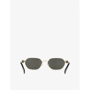 Gucci Gg1593s Octagon Sunglasses - Gold