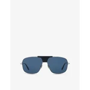 TOM FORD Aviator-frame Metal Sunglasses - Silver