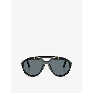Persol Pilot-frame Polarised Sunglasses - Black