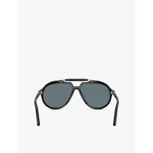 Persol Pilot-frame Polarised Sunglasses - Black