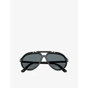 Persol Pilot-frame Polarised Sunglasses - Black