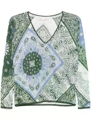 Liu Jo Bandana-jacquard Top - Green