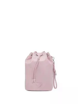 Prada Mini Logo-triangle Bag - Pink