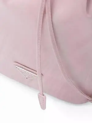 Prada Mini Logo-triangle Bag - Pink