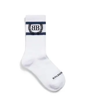 Balenciaga Laurel Classic Socks - White/blue