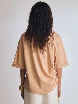REISS Berkeley Atelier Cut-out Cotton Top - Neutral