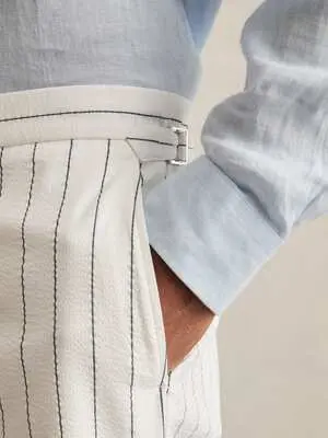 REISS Regatta Pinstripe Cotton-blend Shorts