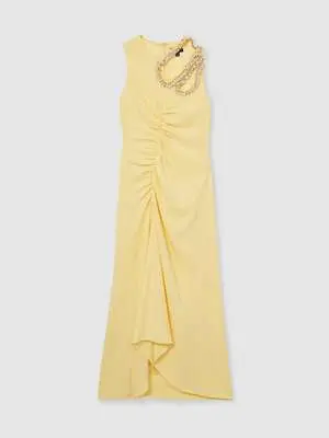 REISS Elizabeth Atelier Embellished Shoulder Maxi Dress