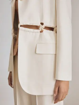 REISS Leia Atelier Rope Detail Blazer
