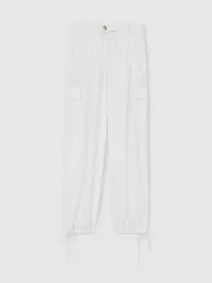 REISS Tory Drawstring Tie-cuff Cargo Trousers