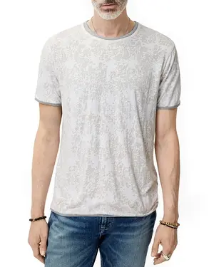 John Varvatos Reyes Reversible Burnout Tee - White