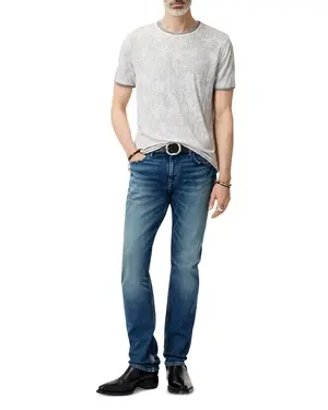 John Varvatos Reyes Reversible Burnout Tee - White